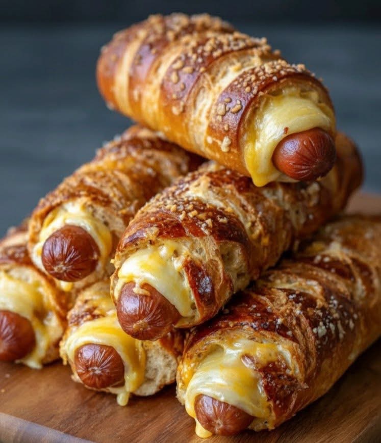 Soft Baked Cheesy Pretzel Dogs - Recipes & Tips